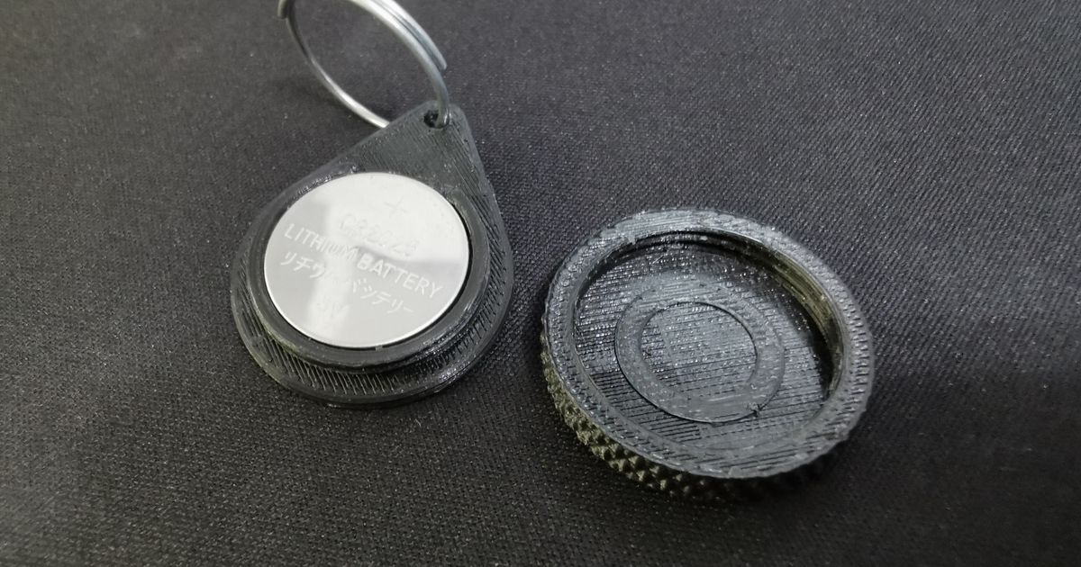 Button Battery Keychain Holder by InducedRug | Download free STL model ...