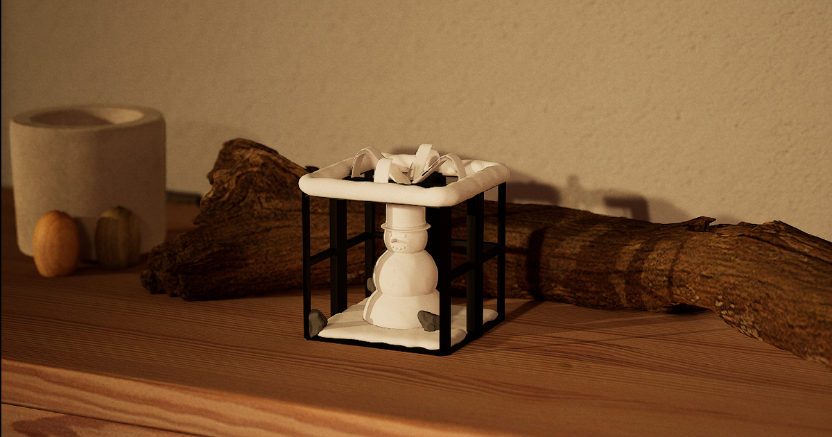 Frosty in a Gift by Jos Linke | Download free STL model | Printables.com