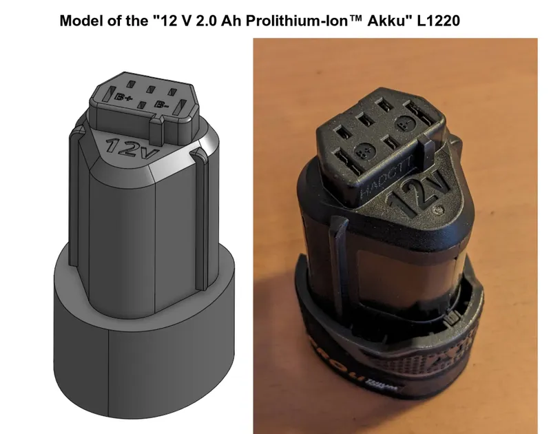 AEG Battery L1220 Adapter by Andun_HH | Download free STL model ...