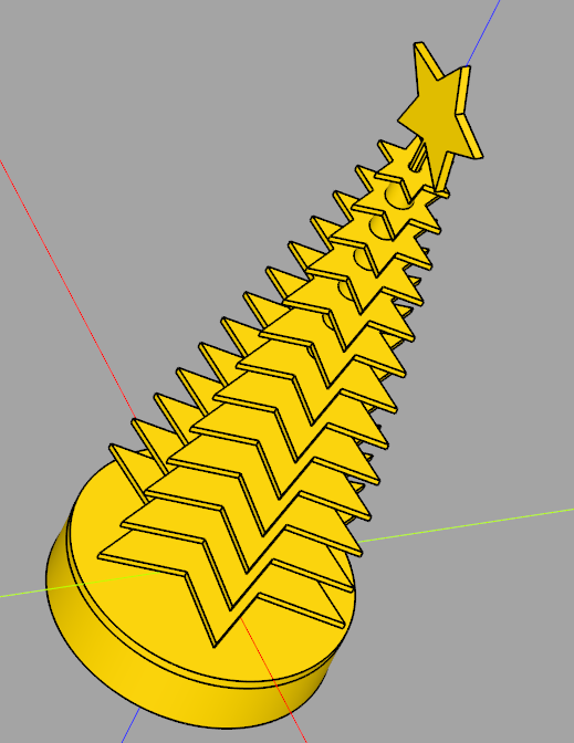 Christmas tree - stackable, star design pattern by NelisW | Download ...