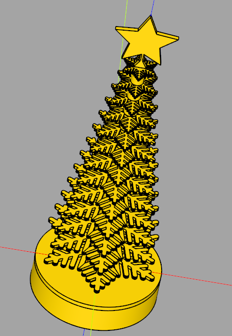 Christmas tree - stackable, 'pine' design pattern by NelisW | Download ...