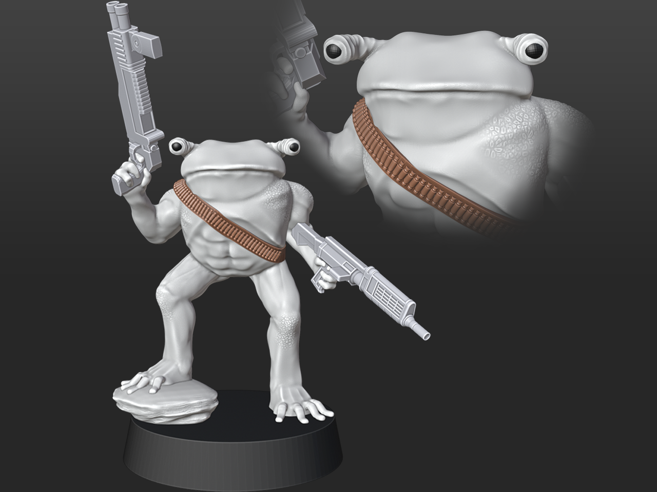 Buff Frog Alien (Pre-Supported) (Legion Scale) von Demjot | Kostenloses ...