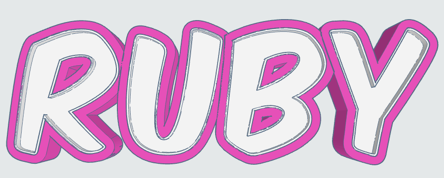 RUBY LED- Namenslampe (Name lamp) by T-D3SIGN | Download free STL model ...