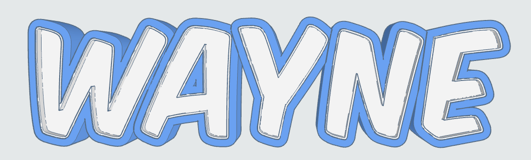 WAYNE LED- Namenslampe (Name lamp) by T-D3SIGN | Download free STL ...