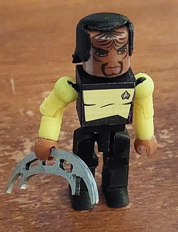 Worf hairpiece for Minimates by JustSomeGuy | Download free STL model ...