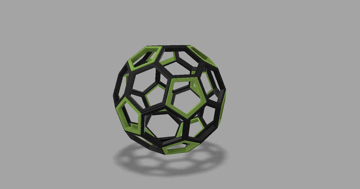 Truncated icosahedron von Ronald | Kostenloses STL-Modell herunterladen ...