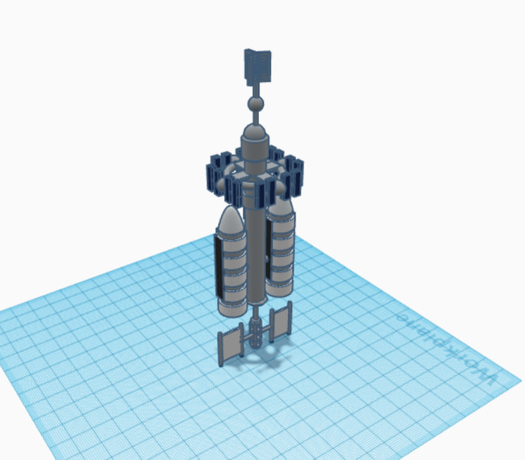 Space ship 2 mcs by Роман Дідун | Download free STL model | Printables.com