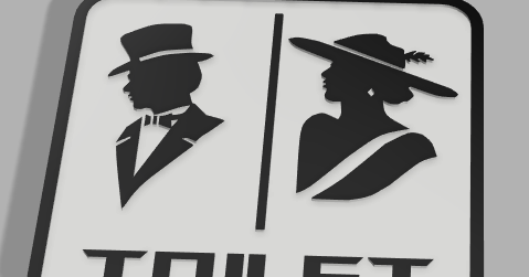 Toilet sign by Dengamleninja | Download free STL model | Printables.com