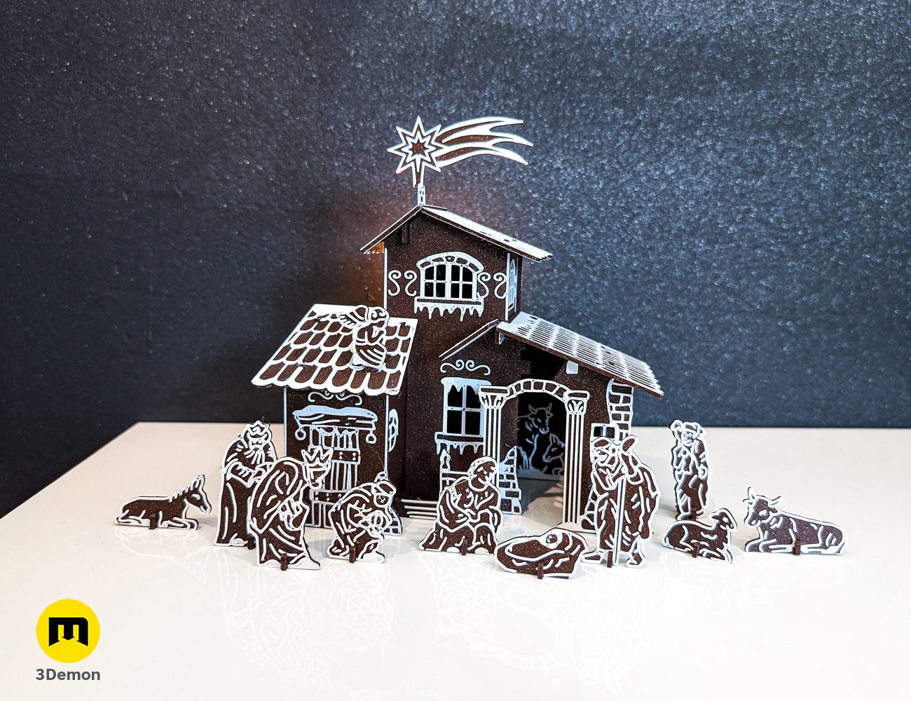 Nativity Scene Bethlehem Kit Card by 3Demon | Download free STL model ...