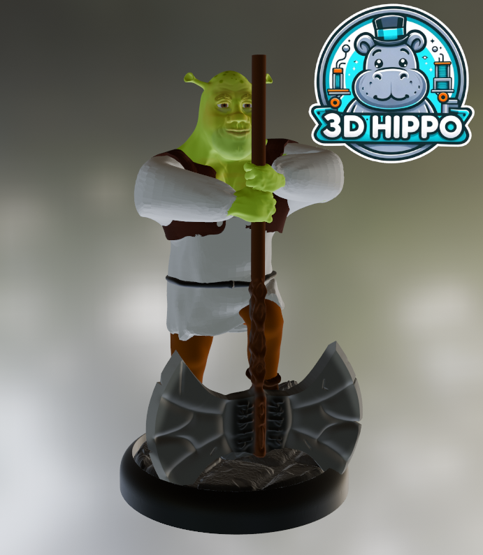 Shrek/Ogre with battleaxe mini by 3DHippo | Download free STL model ...