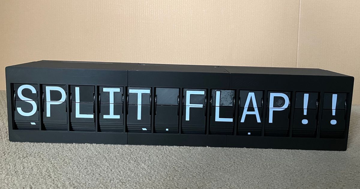 Split Flap Display 12 Characters by MetalTurtle | Download free STL ...