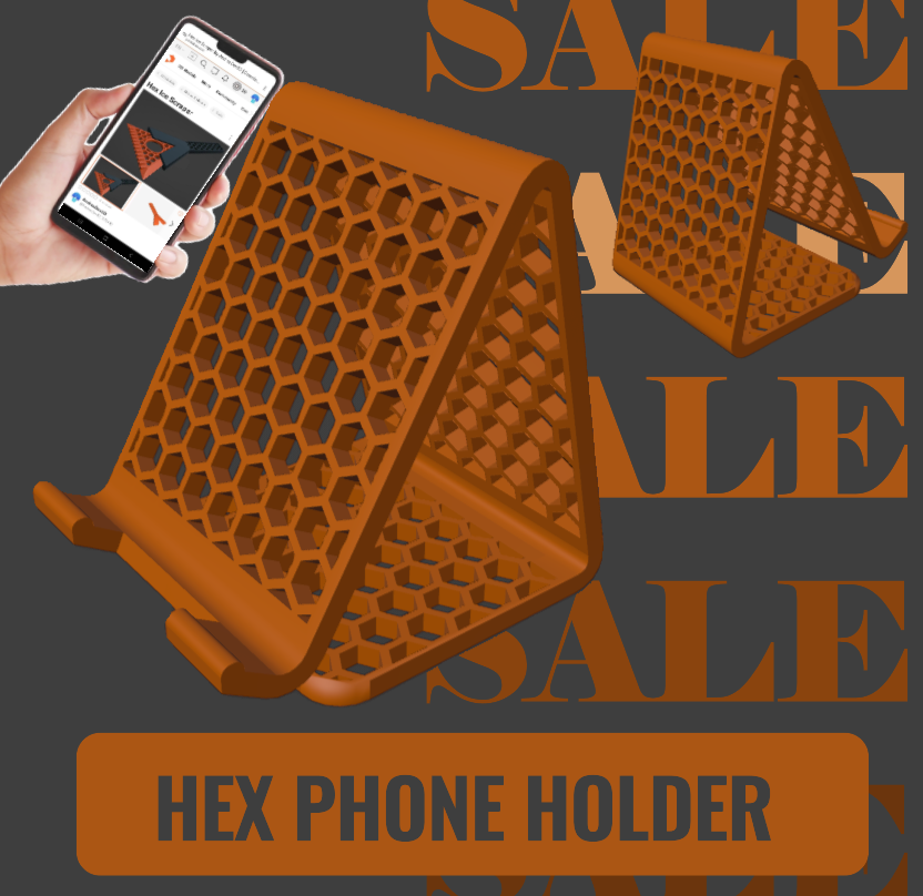 Hex Phone Holder by AndreaDev3D | Download free STL model | Printables.com