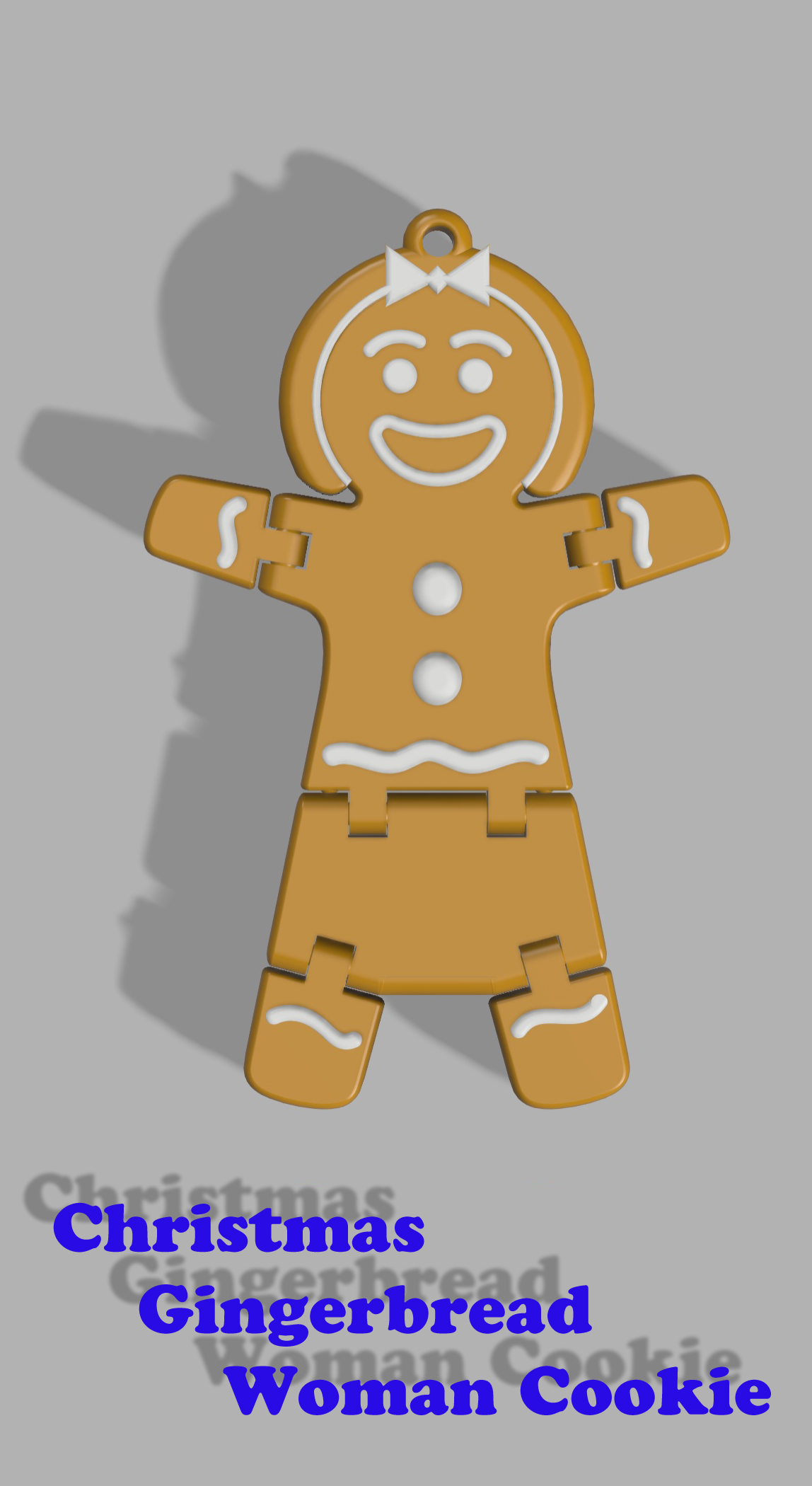 Christmas Gingerbread Woman Cookie - Weihnachts Lebkuchenfrau Plätzchen ...