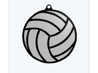 Volleyball Bag Tag by Pividian | Download free STL model | Printables.com