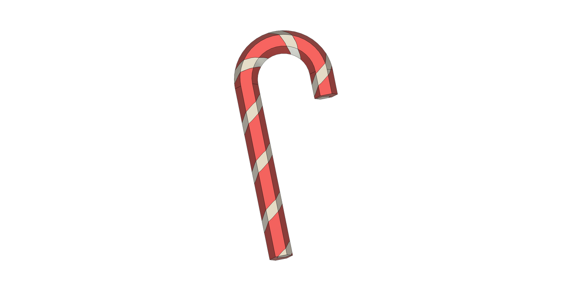 Two-Color Mini Hex Candy Cane by Eebel | Download free STL model ...