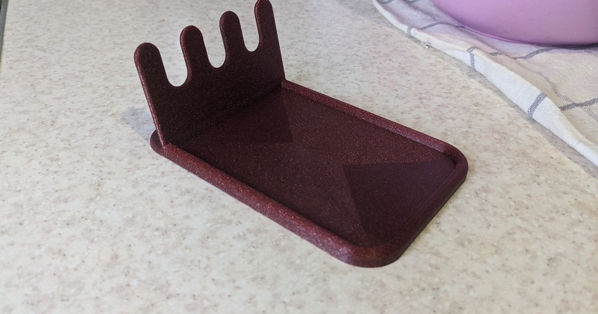 Utensil holder/Spoon Rest 140mm by Kato0909 | Download free STL model ...