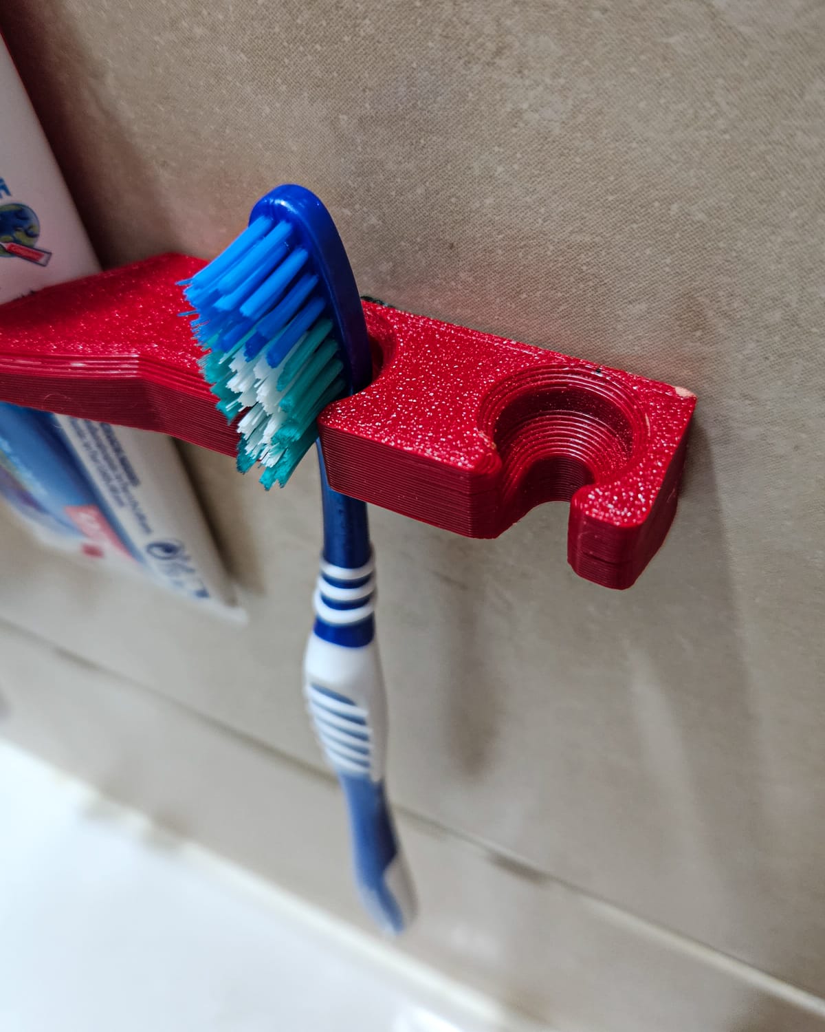 Toothbrush and toothpaste wall holder by 3D Printing Ideas | Download ...