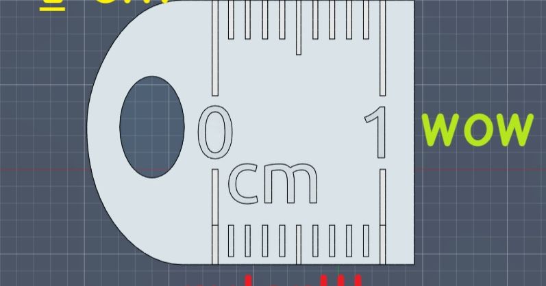 1 CM Ruler - Keychain by azskalt | Download free STL model | Printables.com