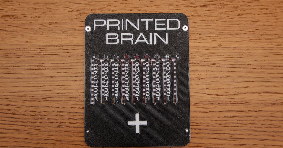 Printed Brain - Slide calculator by Ornotermes | Download free STL ...