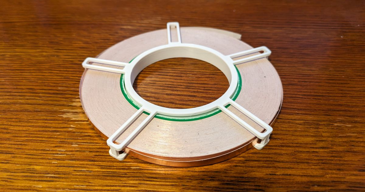 Copper Foil Spool Holder (Parametric) by Keith Kyzivat | Download free ...