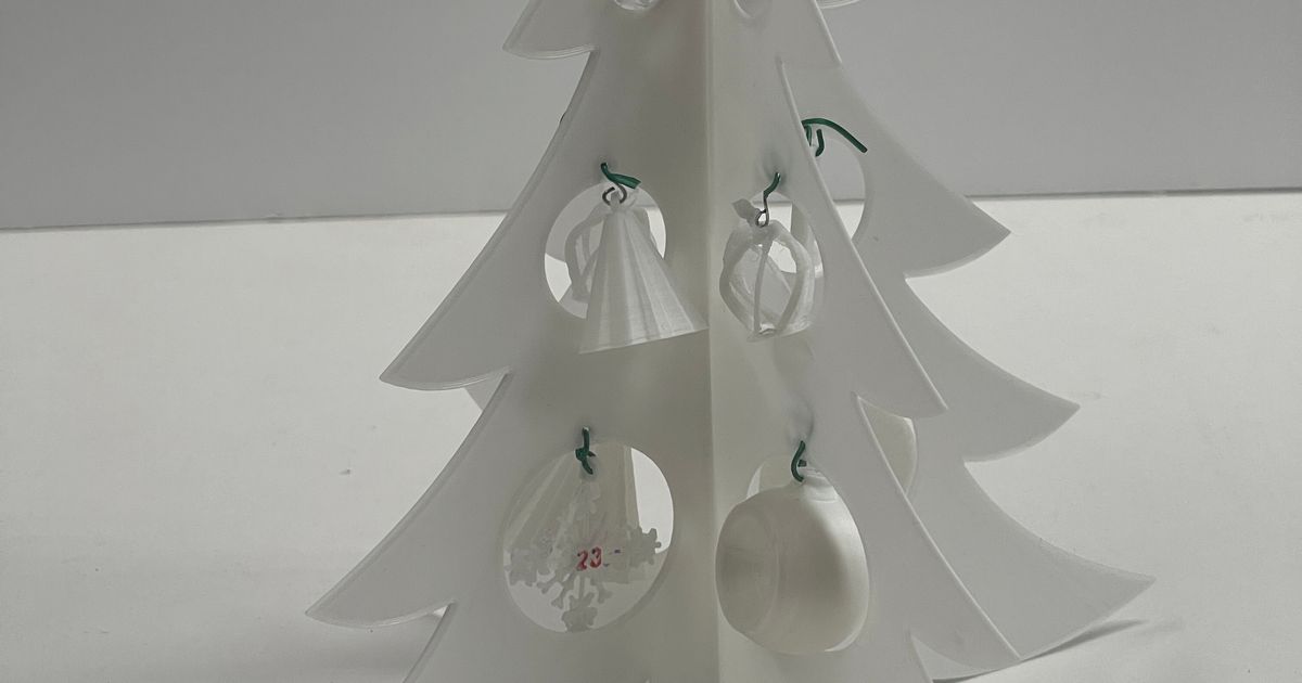 3D-Christmas Tree with Small Ornaments (Self Standing) by ...