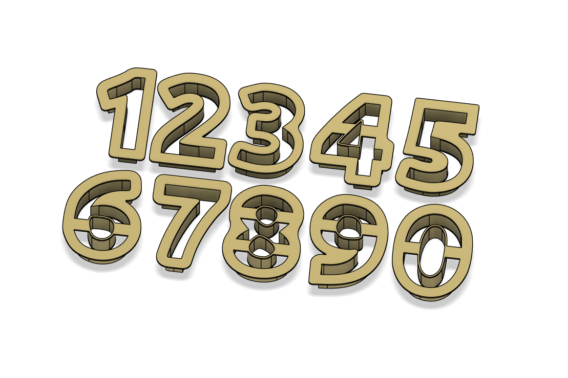 number cookie cutters by Ts3D | Download free STL model | Printables.com