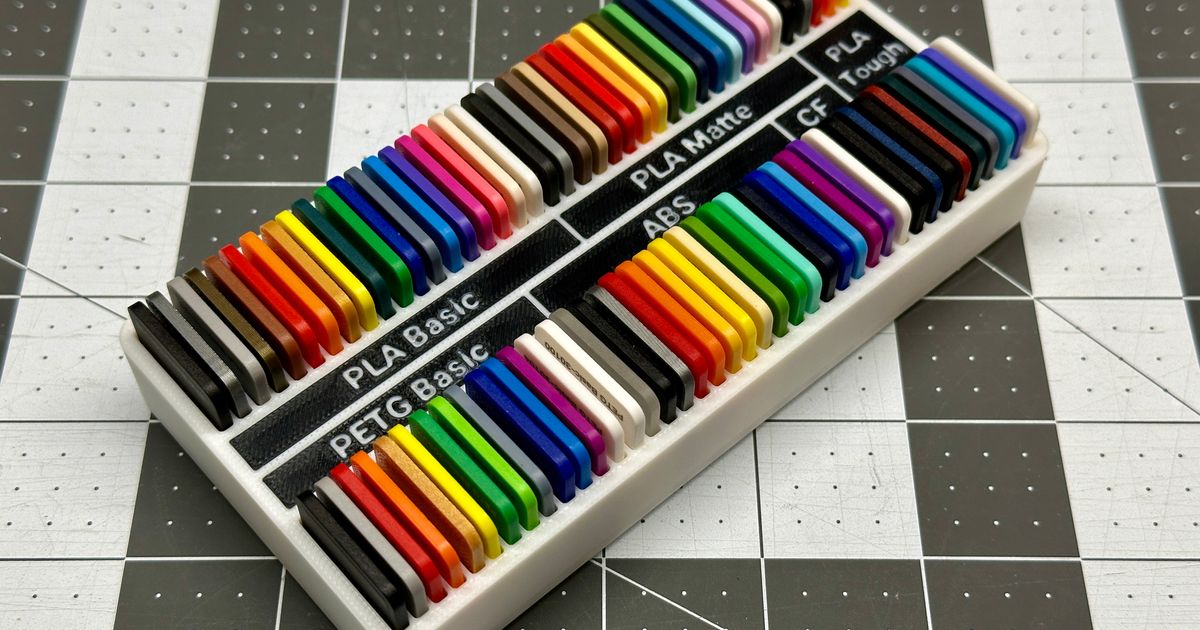 Bambu Lab Filament Swatch Display by Brad @ FTBT 3D | Download free STL ...