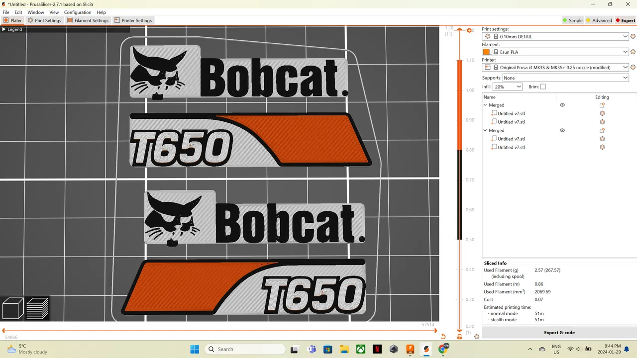 Bobcat Logo for AN3DRC Skidsteer by dhv83 | Download free STL model ...