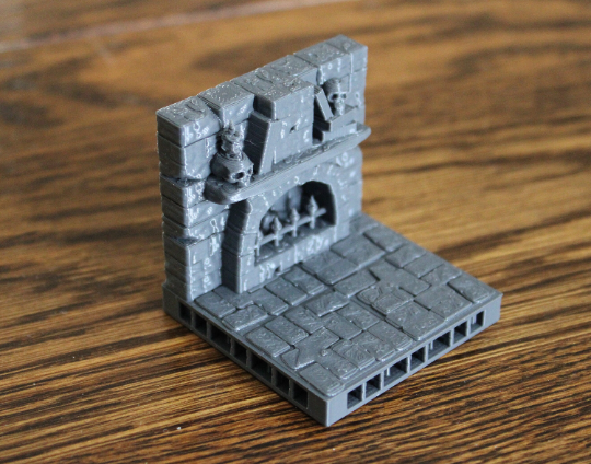 OpenLock Dungeon tile wall with Fireplace by DungeonHero | Download ...