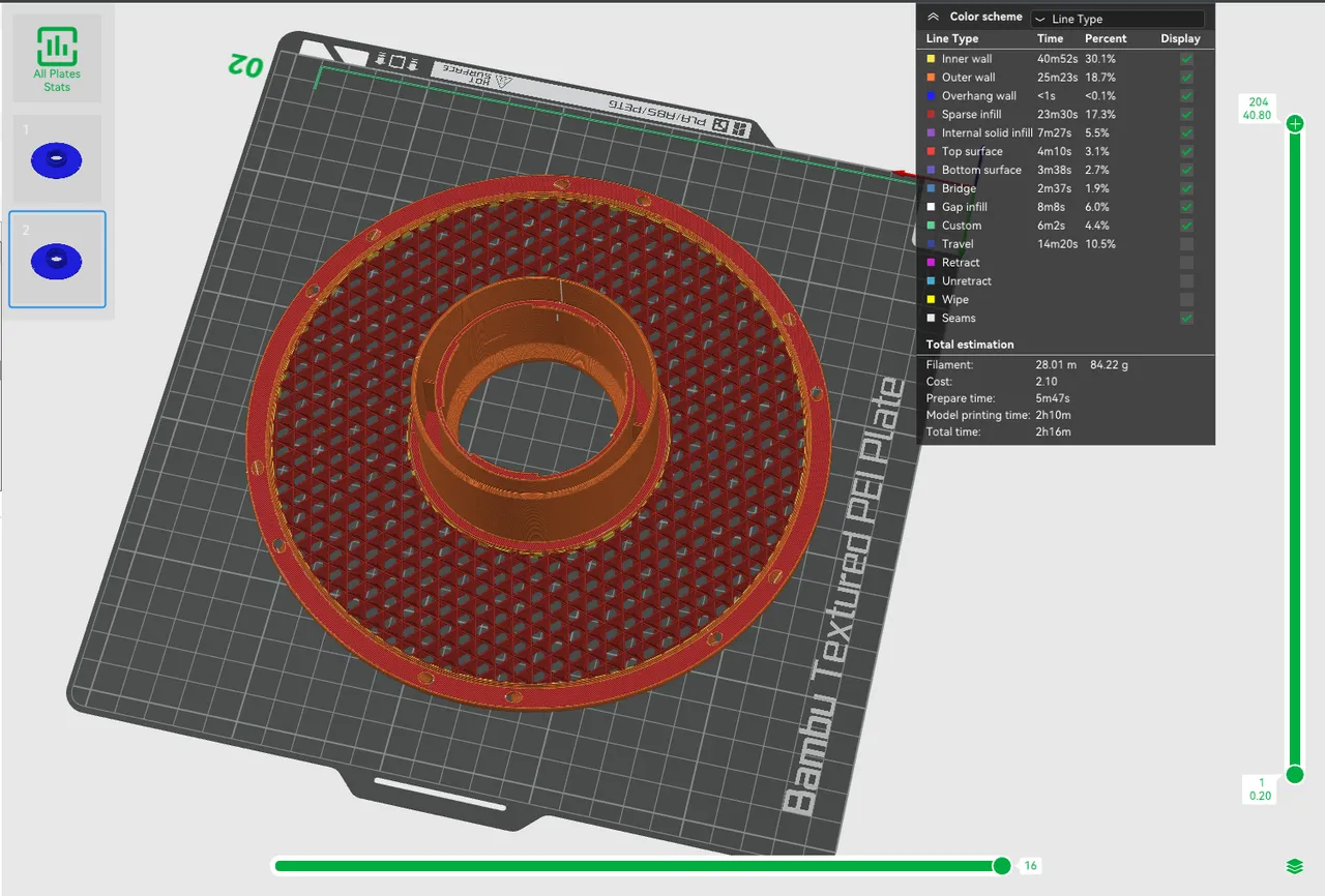Improved Bambu Lab Reusable Spool Holder - Customisable by Markurian ...