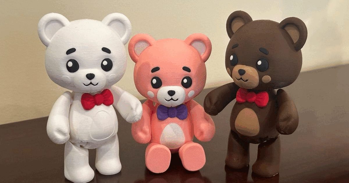 Articulated Teddy Bear Toy (print-in-place) par 3DPrintable ...