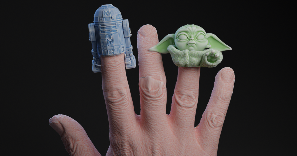 Baby Grogu and R2 Finger Puppets by Peter Farell | Download free STL ...