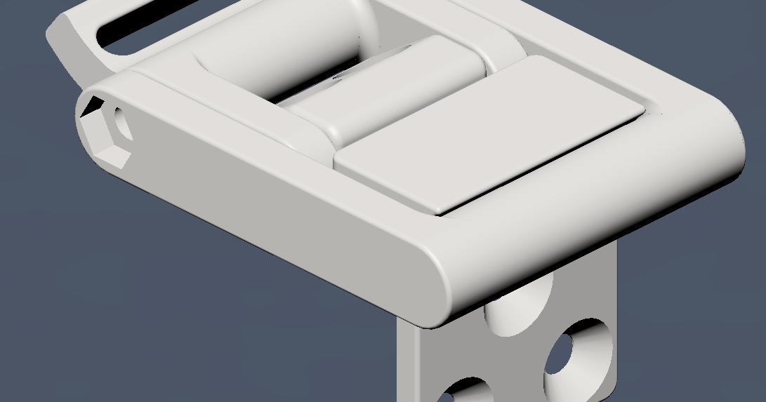 Large angled draw latch - 42 x 65mm by jattie | Download free STL model ...