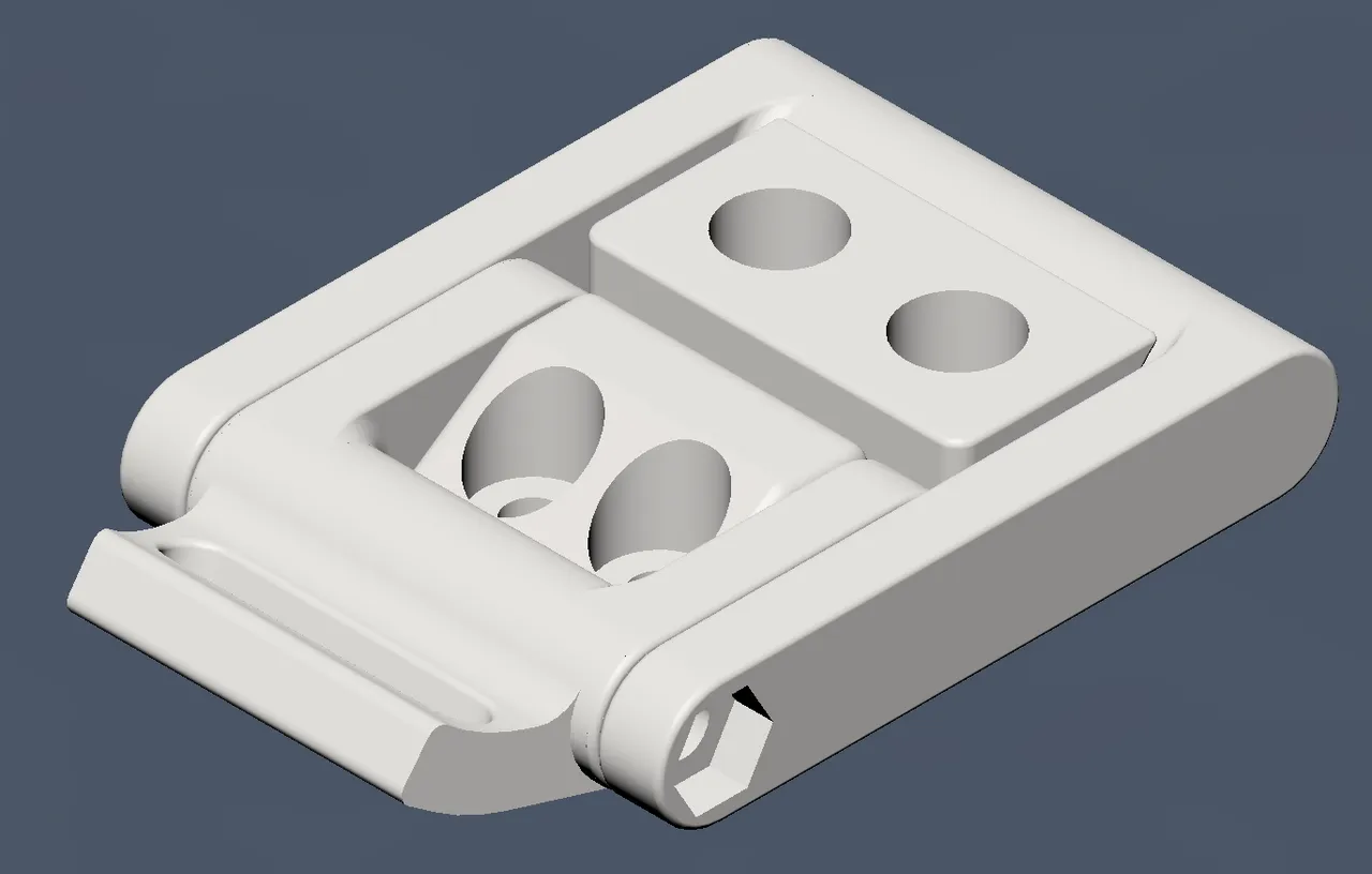 Large angled draw latch - 42 x 65mm by jattie | Download free STL model ...