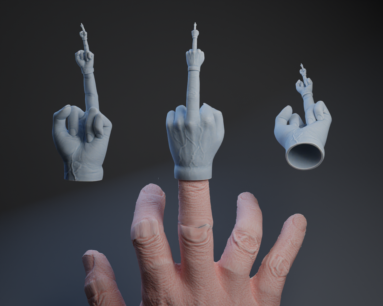 Infinite Middle Finger Puppet von Peter Farell | Kostenloses STL-Modell ...