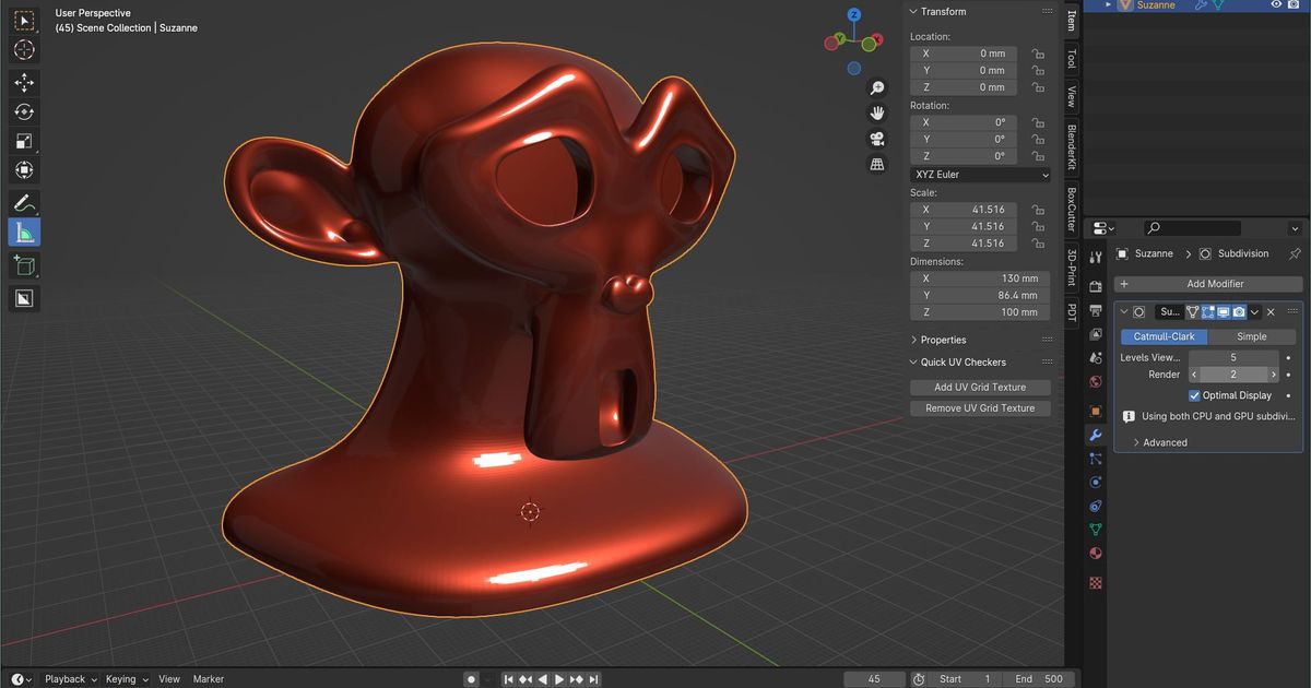 Susan (Standard Blender object) by Rexodus | Download free STL model ...