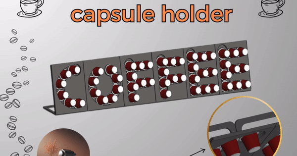 Coffee capsule text holder by dieggs | Download free STL model ...