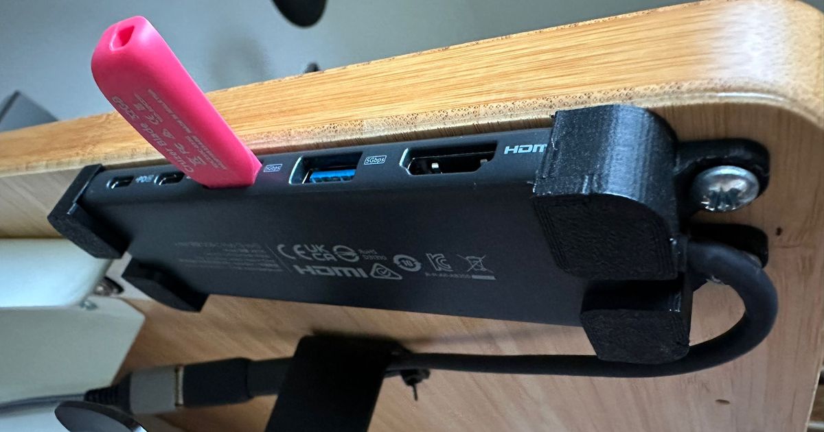 Anker USB-C Hub 332 Under Desk Mount by 4n8 | Download free STL model ...