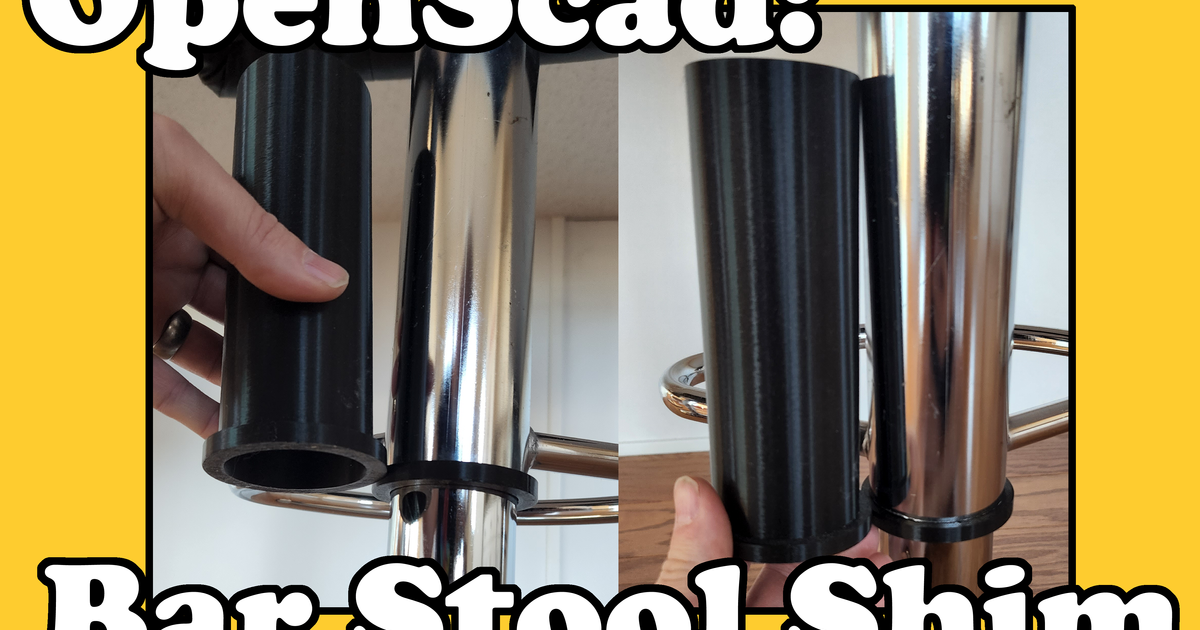 OpenScad: Bar Stool Shim by iqless | Download free STL model ...