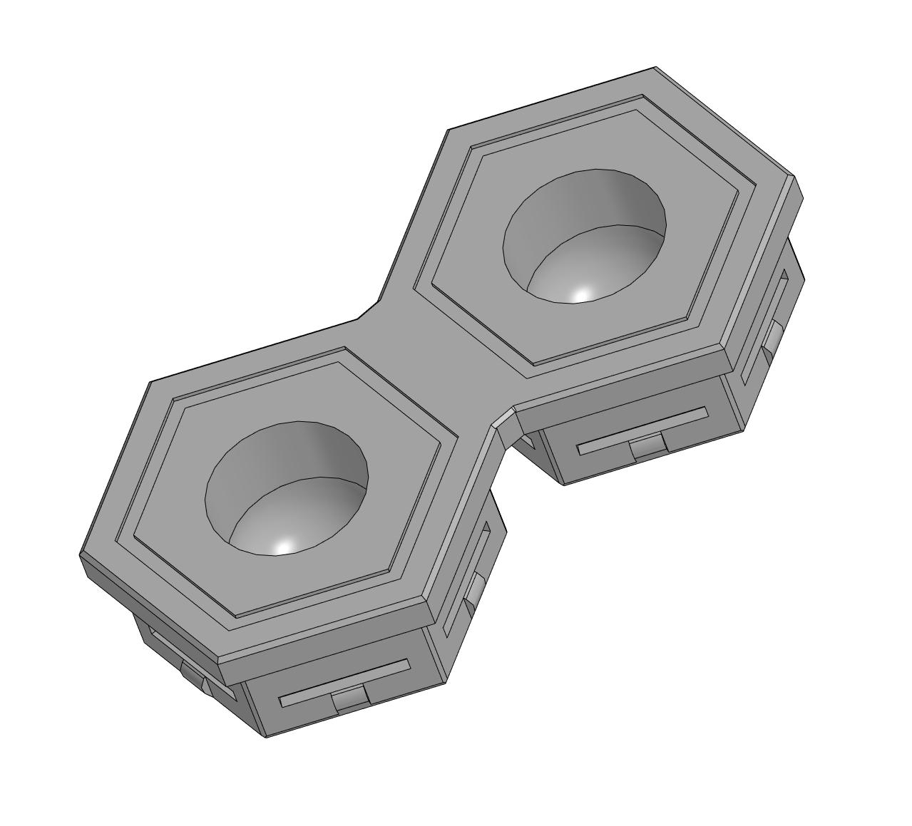 Two pin honey comb wall connector by Yirii Shevchuk | Download free STL ...