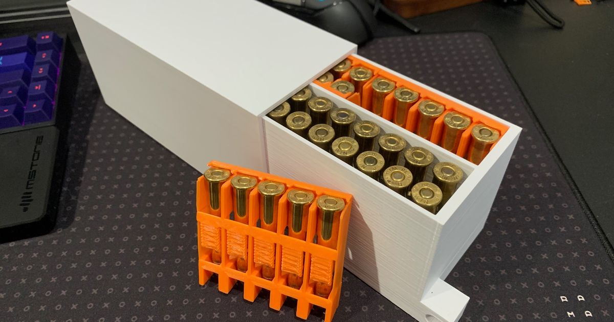 30-30 / .30-30 Cartridge Box w lock hole, 2x20ct by the printed cow ...