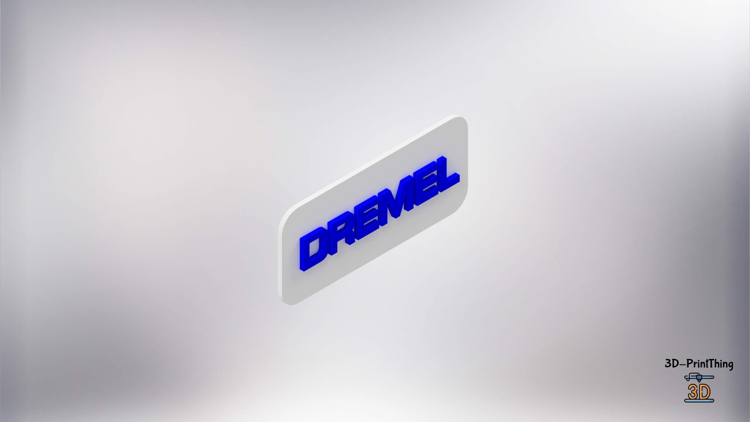 Dremel logo von 3D-PrintThing | Kostenloses STL-Modell herunterladen ...