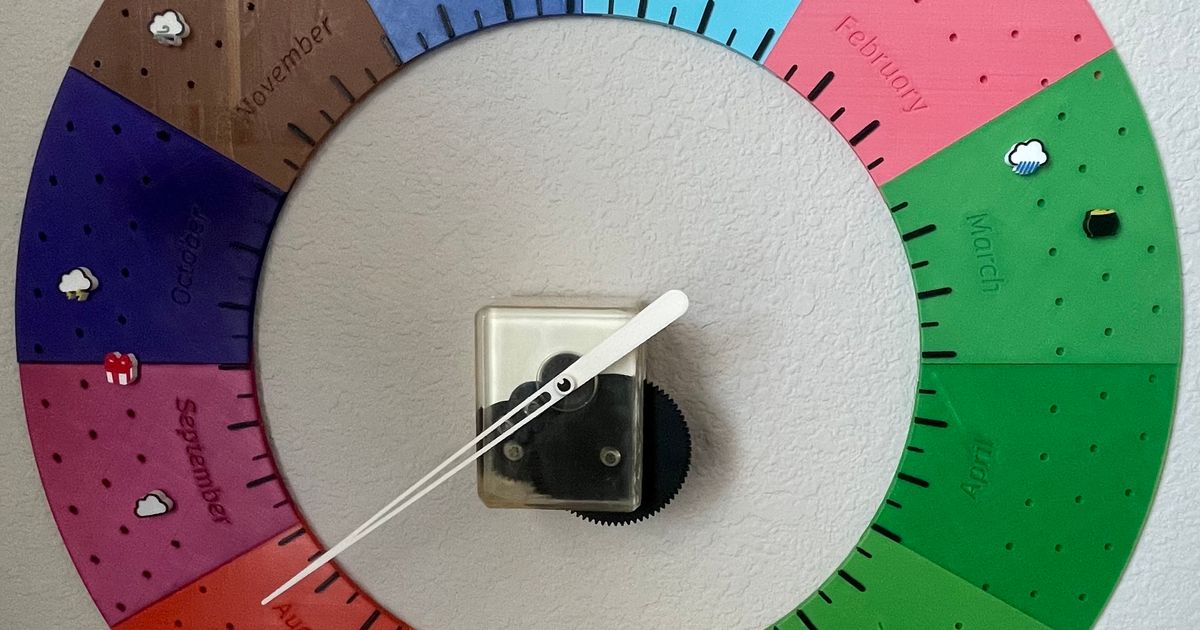 Year Clock by Jacob Kincheloe | Download free STL model | Printables.com