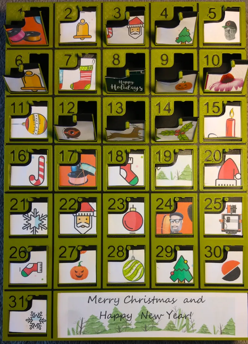 Personalized Christmas and any event reusable calendar with Surprise ...