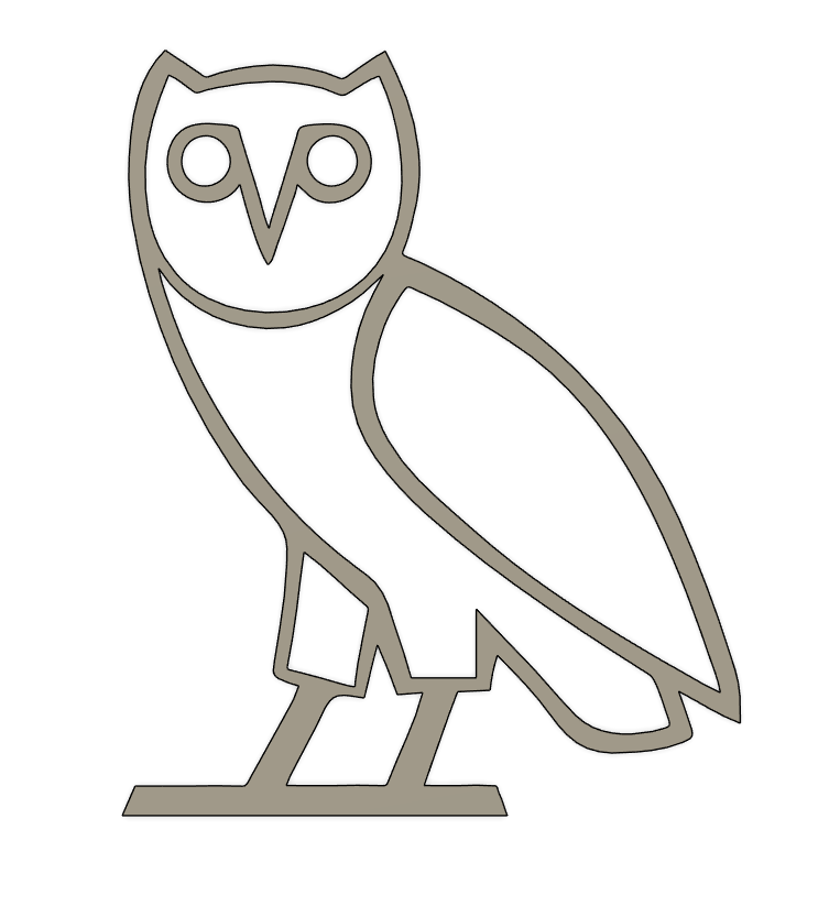 OVO owl outline por Bastien | Descargar modelo STL gratuito ...