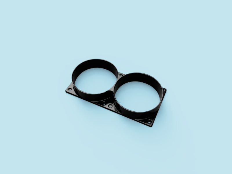 Elecraft KXPA100 fan shroud / plenum for 120mm (Noctua) fans by ...