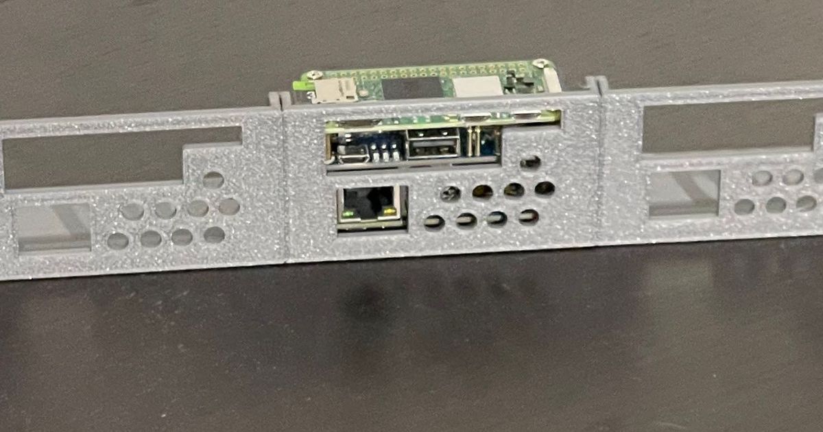1U Rack Mount System for Waveshare PoE Ethernet / USB Hub HAT for Pi ...