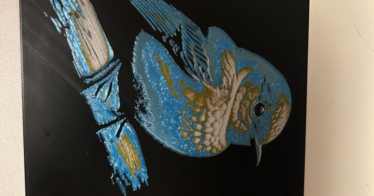 Eastern Bluebird filament painting by Bzier555 | Download free STL ...