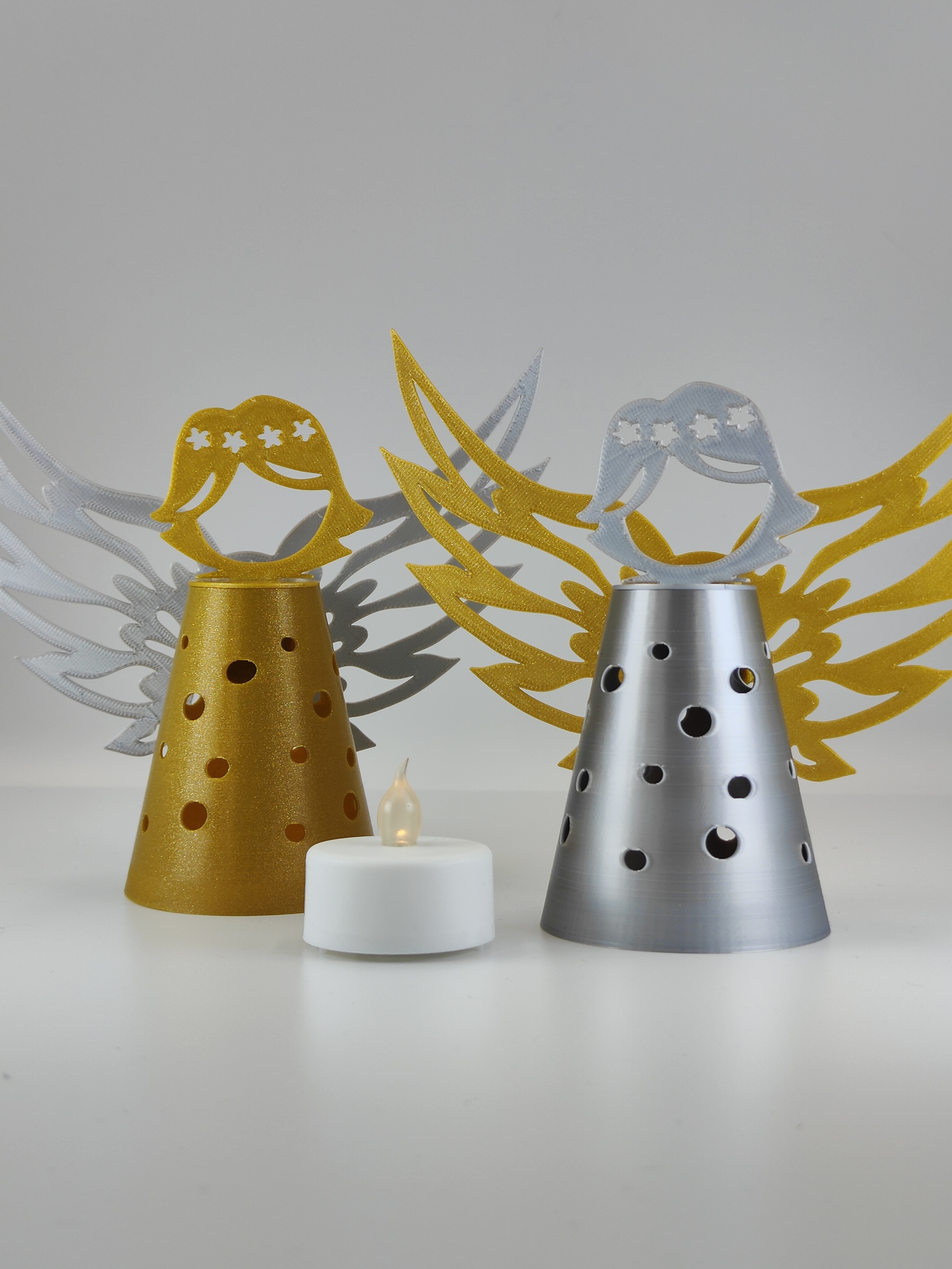 Christmas Angel Tealight Lantern by TheCraftyMaker | Download free STL ...