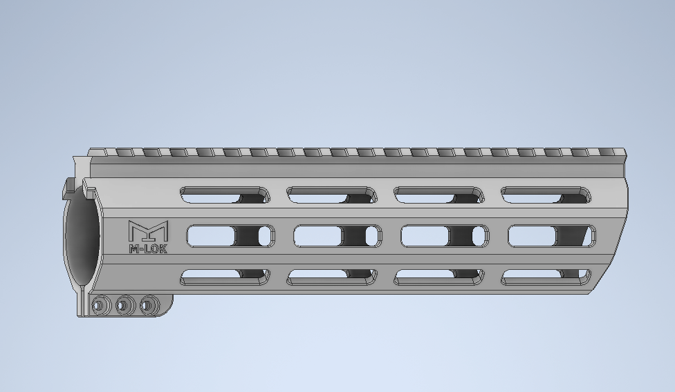 M-LOK M4 rail softair by nicofir3 | Download free STL model ...